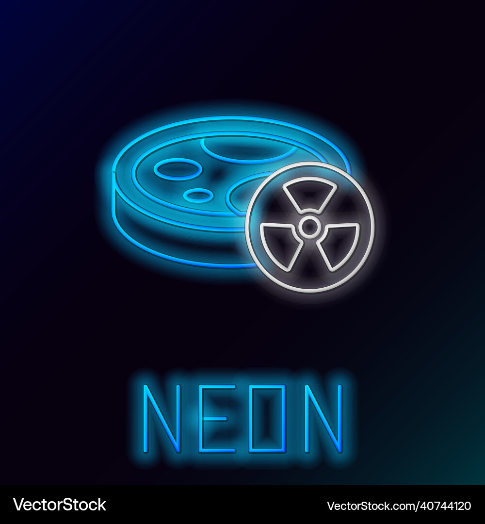 Glowing neon line laboratory chemical beaker Vector Image