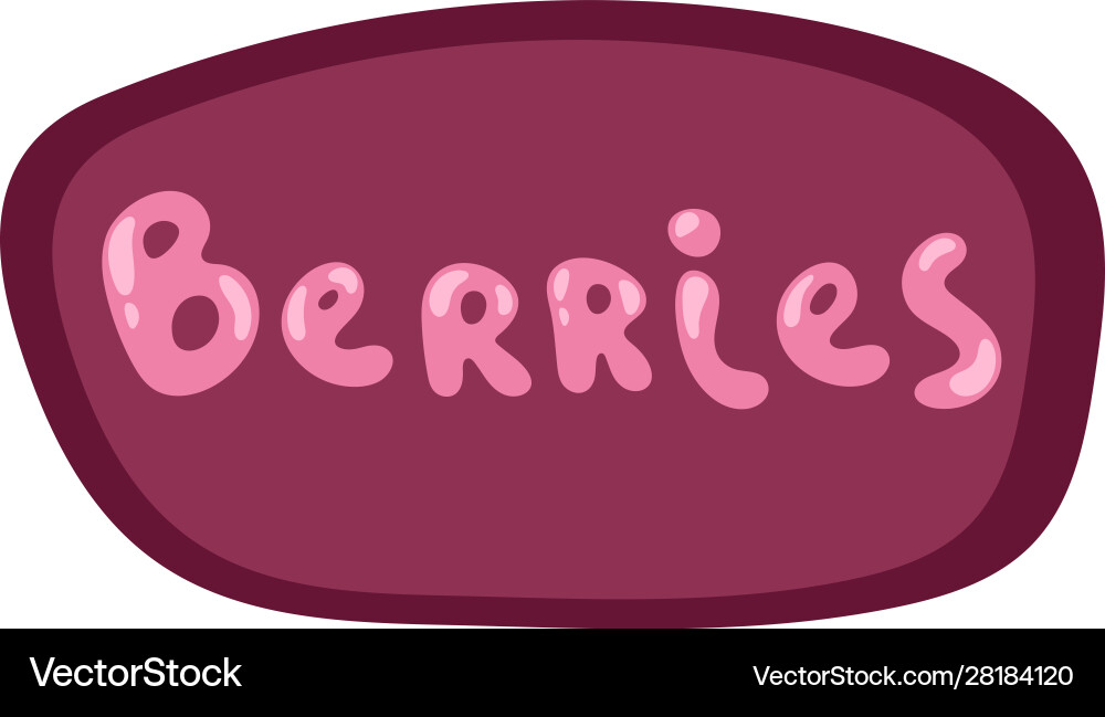 Logo for berries cut sign on oval Royalty Free Vector Image