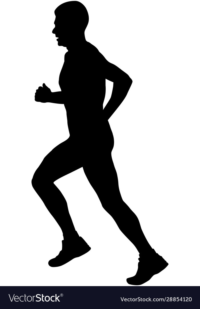 Male runner athlete Royalty Free Vector Image - VectorStock