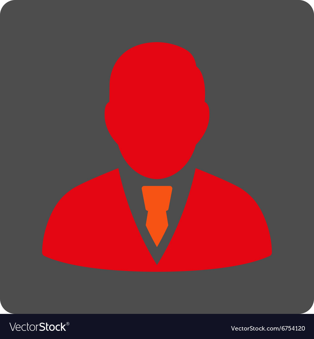 Manager rounded square button Royalty Free Vector Image