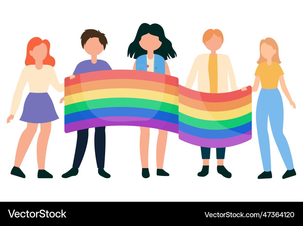 Pride Month With The Lgbt Flag Royalty Free Vector Image