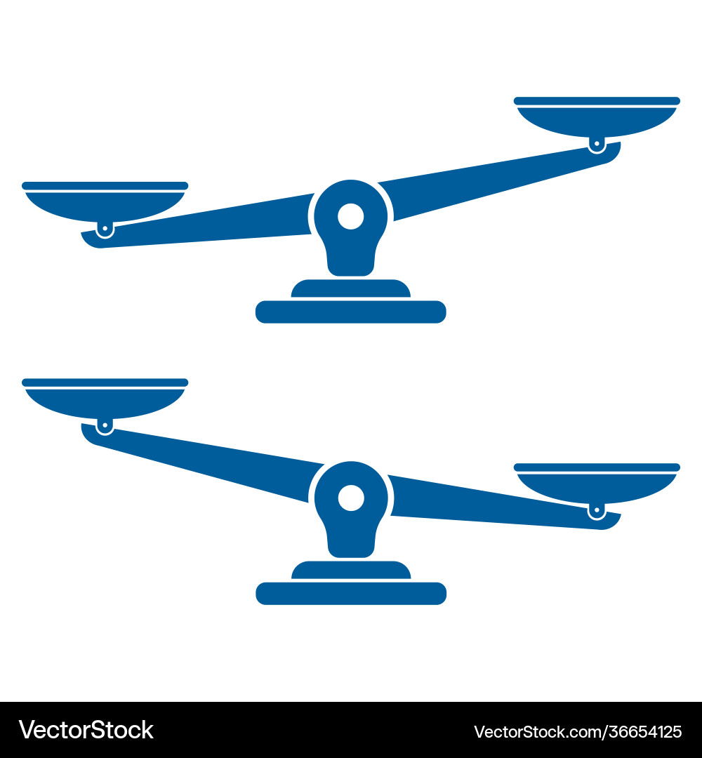 A scales in flat style line design Royalty Free Vector Image