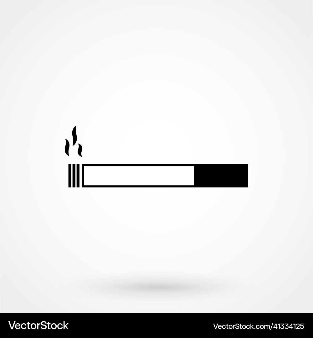 Cigarette icon smoking symbol on white background Vector Image