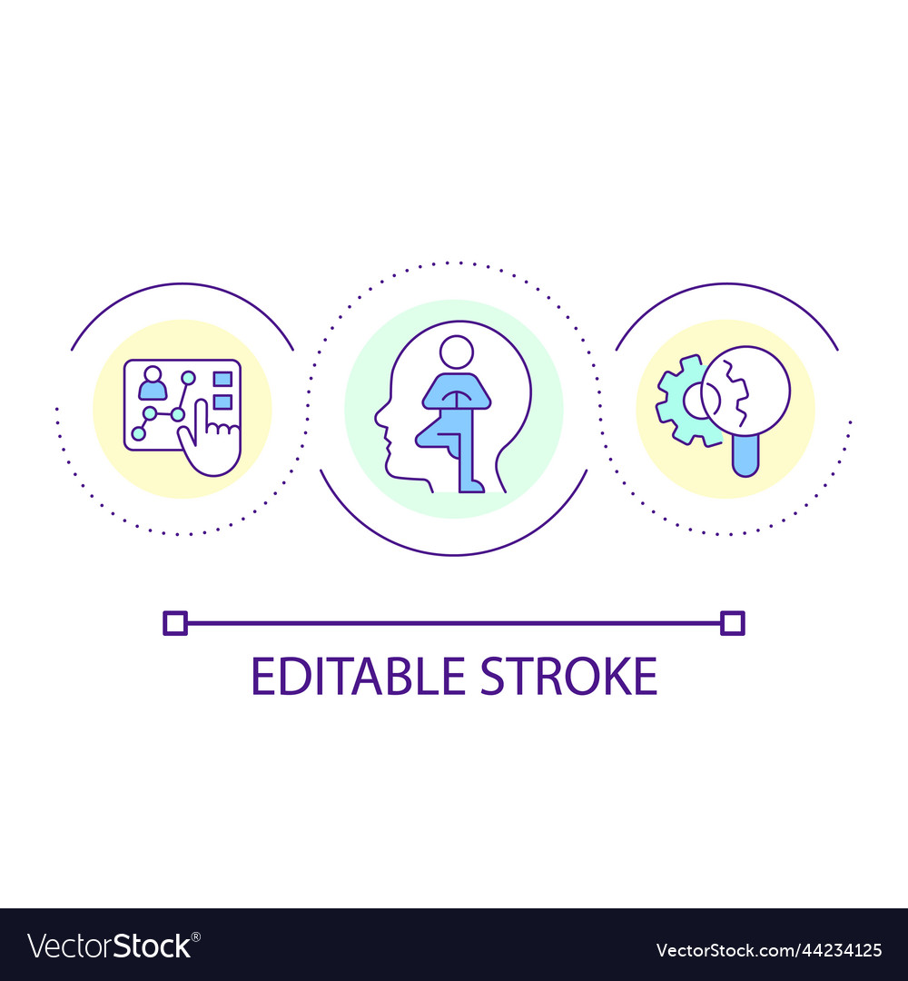 Evaluate performance and mental state loop Vector Image Evaluate performance and mental state loop Vector Image