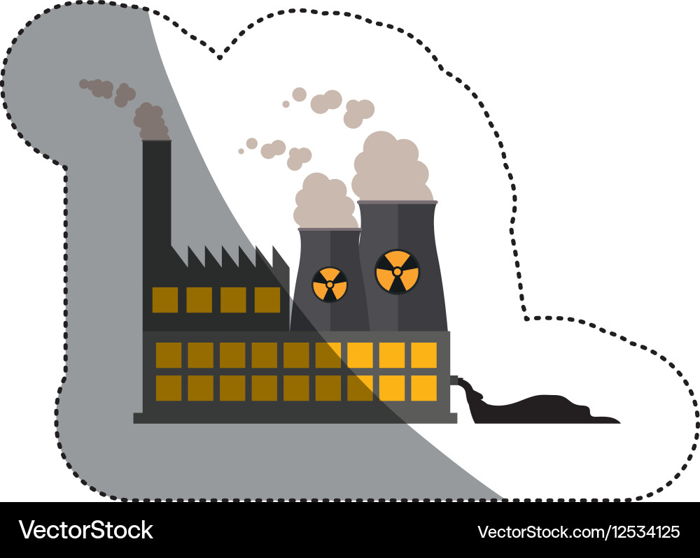 Isolated factory and pollution design Royalty Free Vector