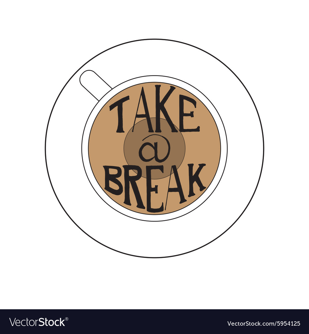 Lettering break Royalty Free Vector Image - VectorStock
