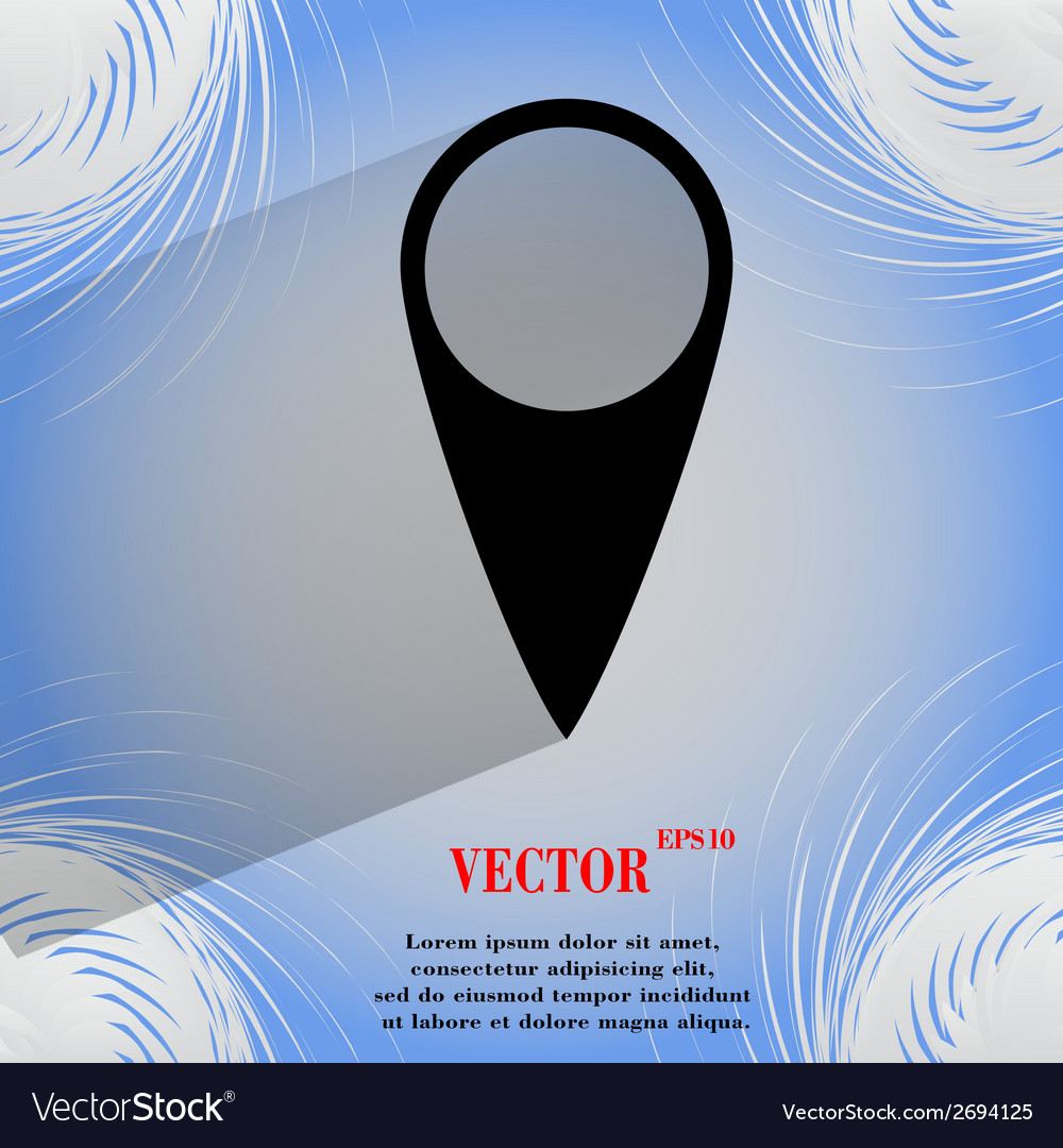 Map pointers flat modern web button on a flat Vector Image