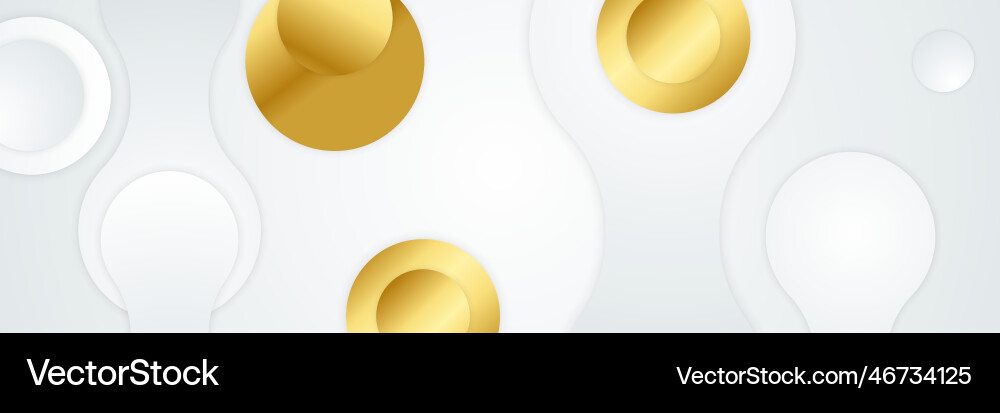Modern minimal and clean white gold background Vector Image