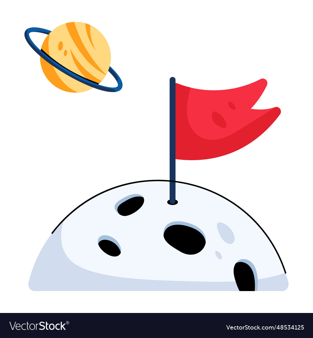 Moon flag Royalty Free Vector Image - VectorStock