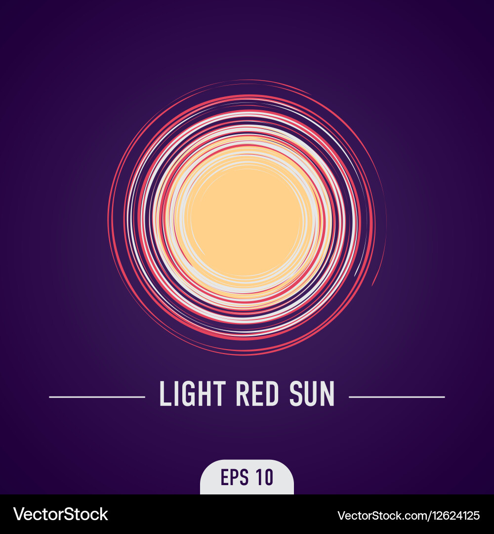 Red light of the sun Royalty Free Vector Image