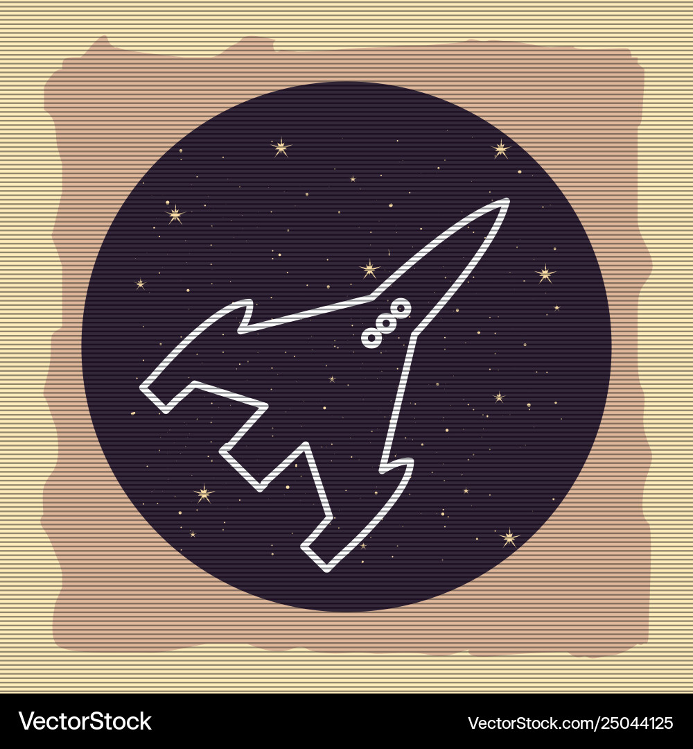 Rocket spaceship cosmos Royalty Free Vector Image