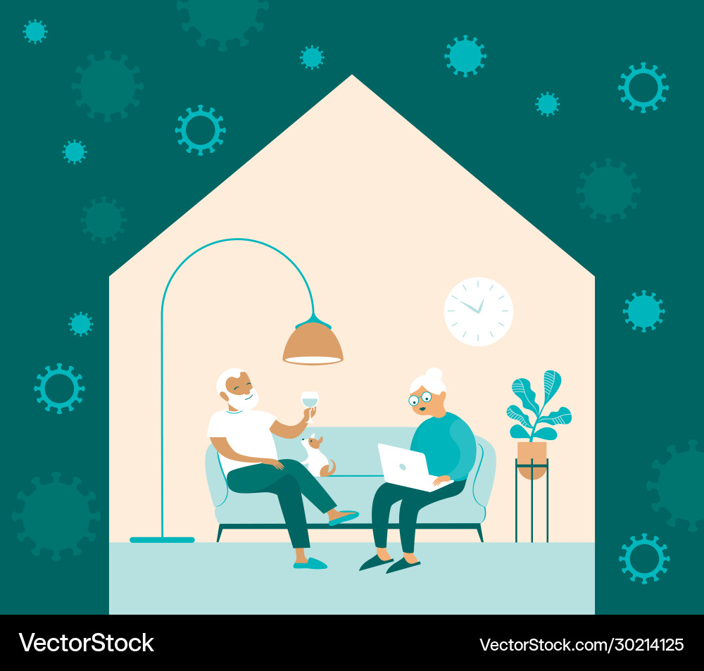 Stay home concept coronavirus self isolation Vector Image