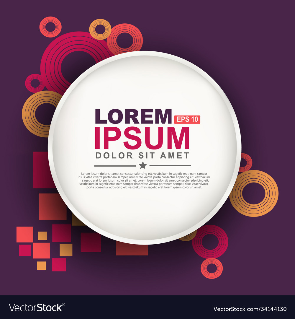 Abstract circle geometric pattern design Vector Image