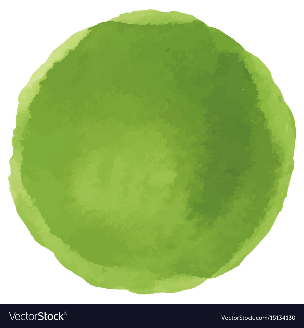 Abstract watercolor green hand painted dots Vector Image