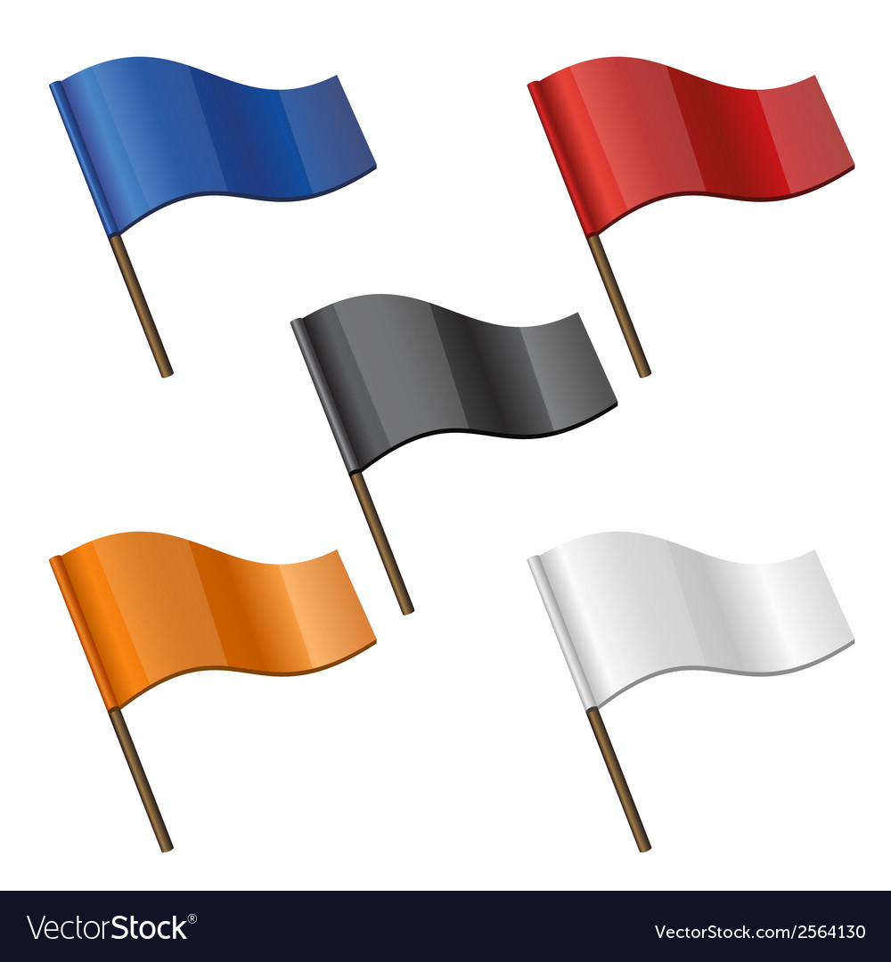 Color curl flags icon set Royalty Free Vector Image
