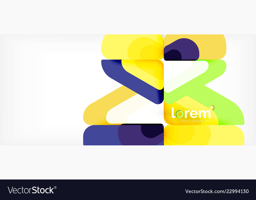 Colorful trendy geometric shapes background Vector Image