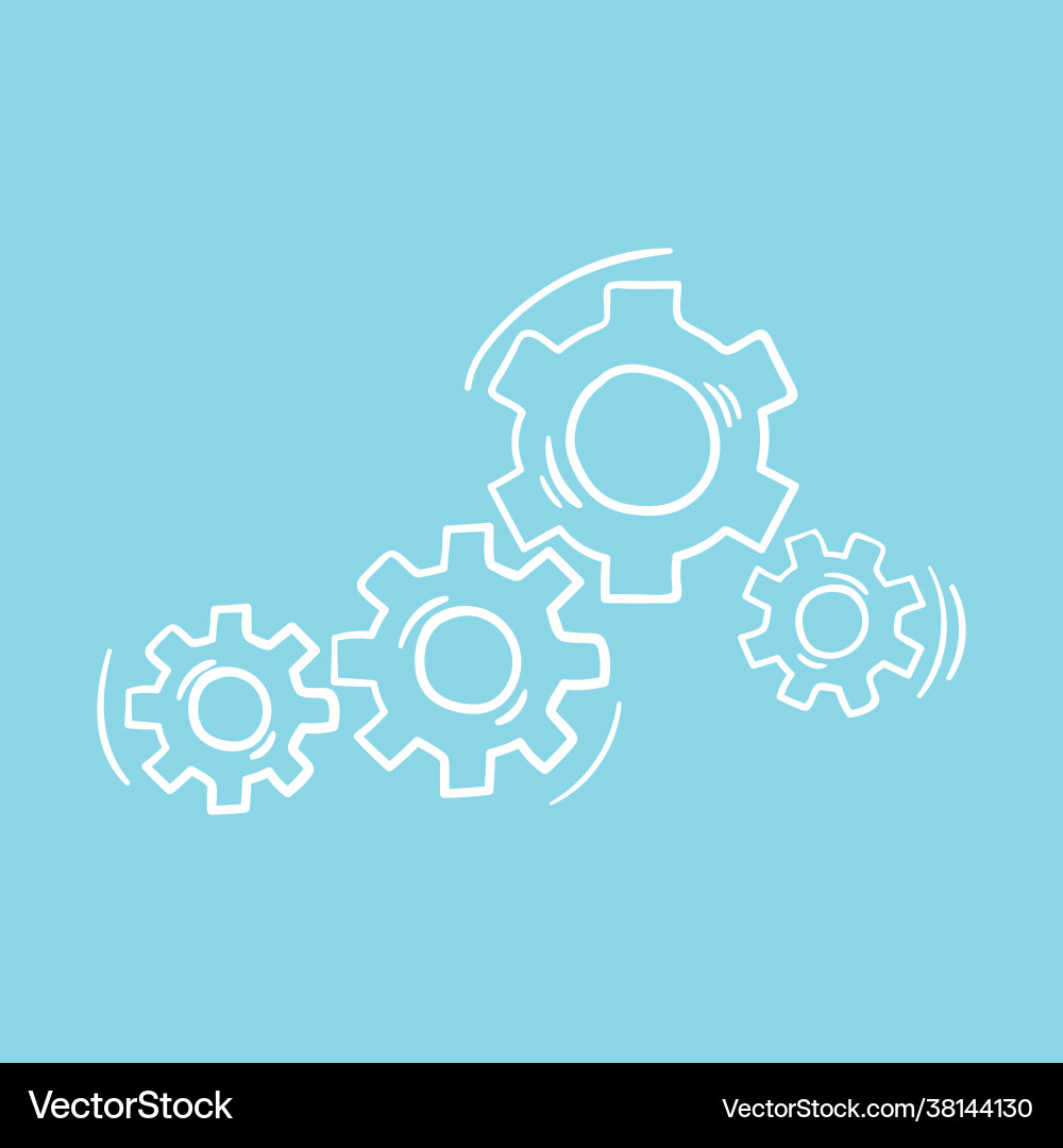 Gear wheel and cog wheel icon Royalty Free Vector Image