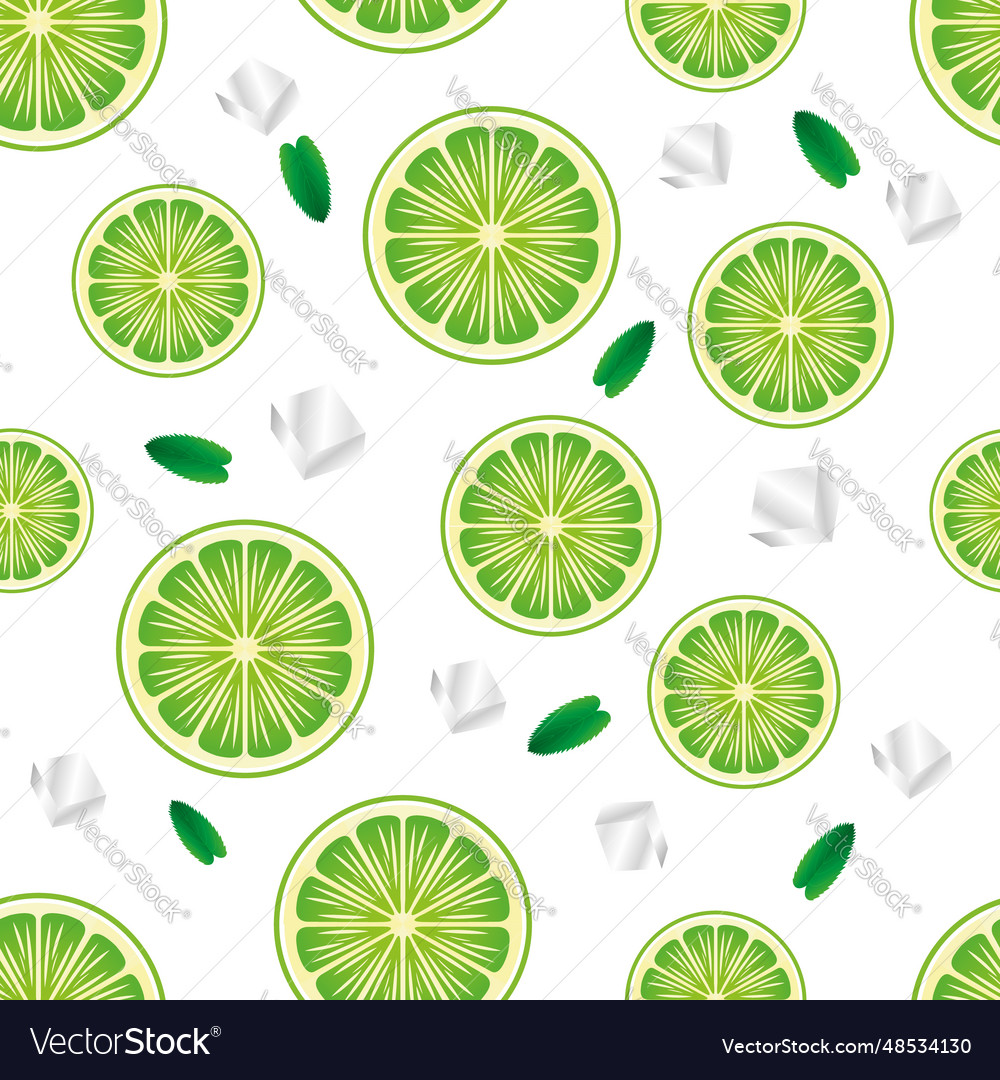 Lime and ice pattern Royalty Free Vector Image