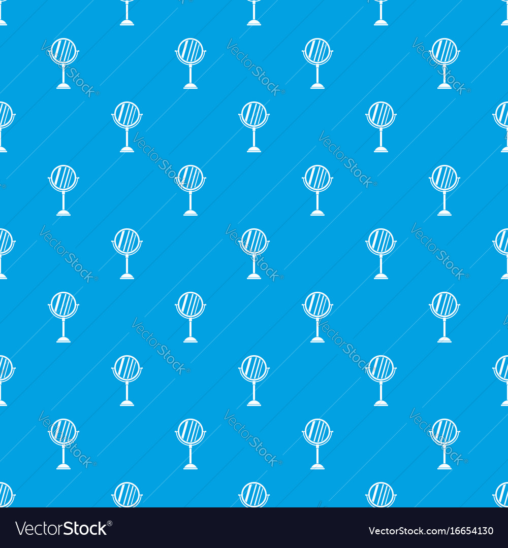 Makeup mirror pattern seamless blue Royalty Free Vector