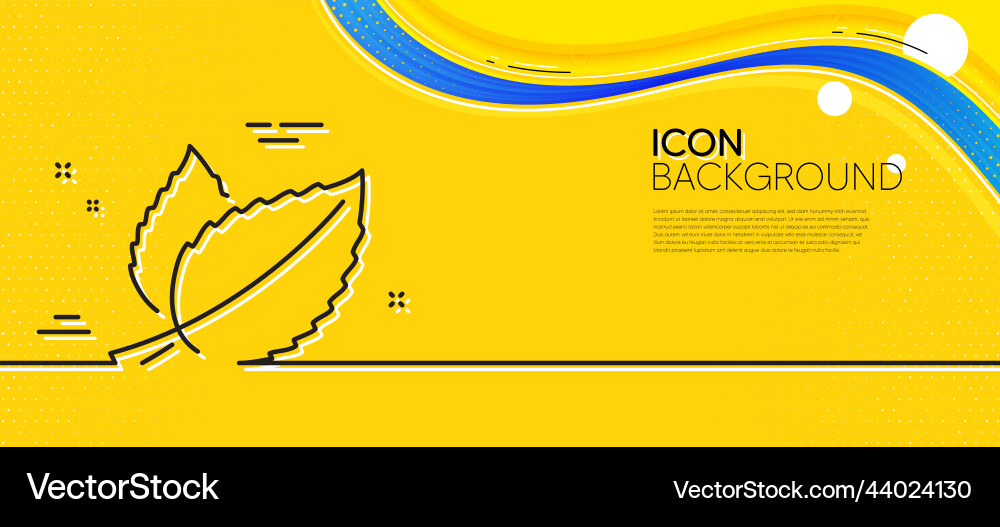 Mint leaves line icon herbal leaf minimal Vector Image