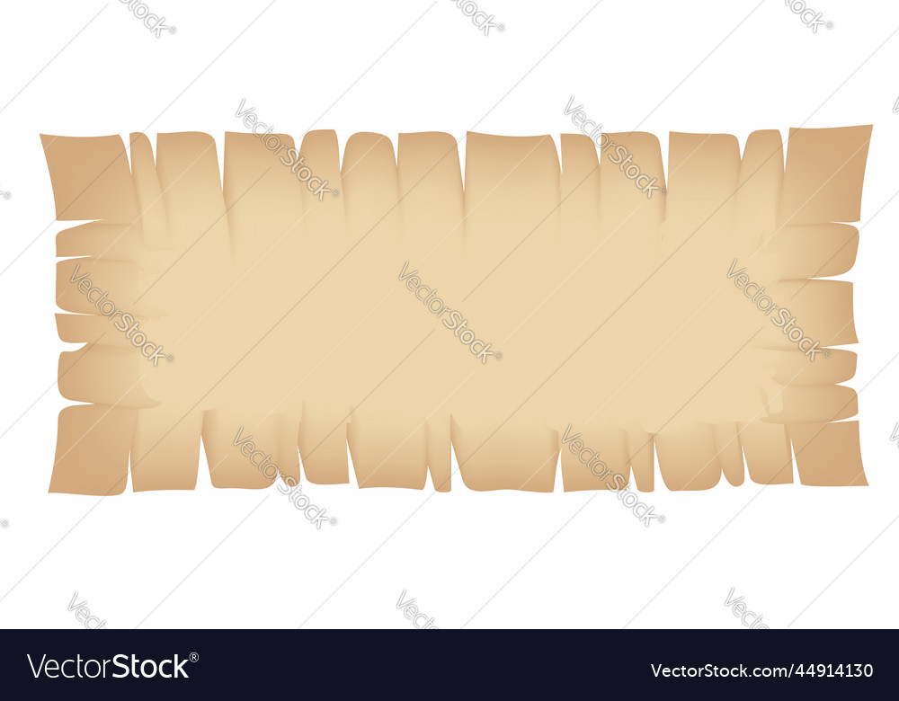 Old rectangular beige torn banner Royalty Free Vector Image