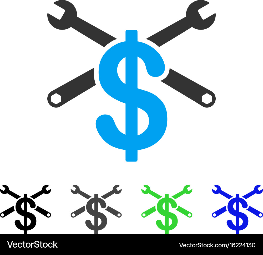 Repair service price flat icon Royalty Free Vector Image