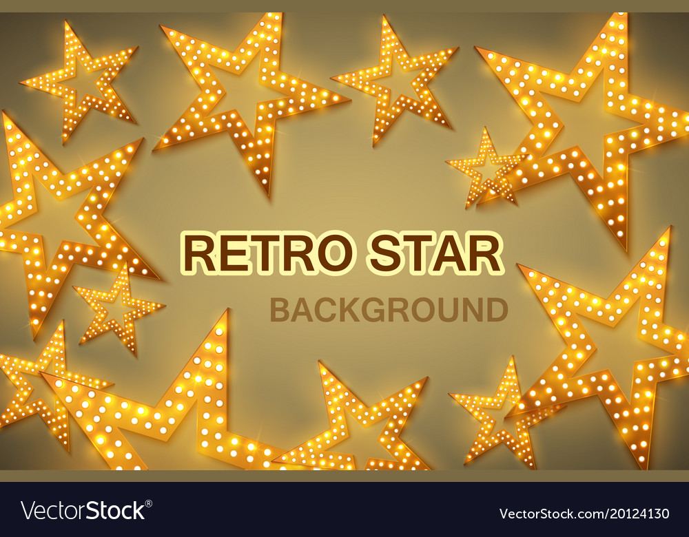 Retro stars abstract background for your design Vector Image