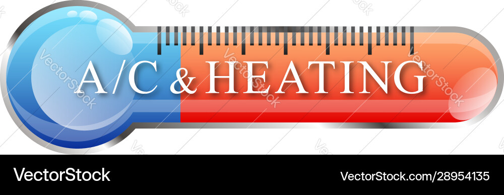 Air conditioning and heating thermometer symbol Vector Image