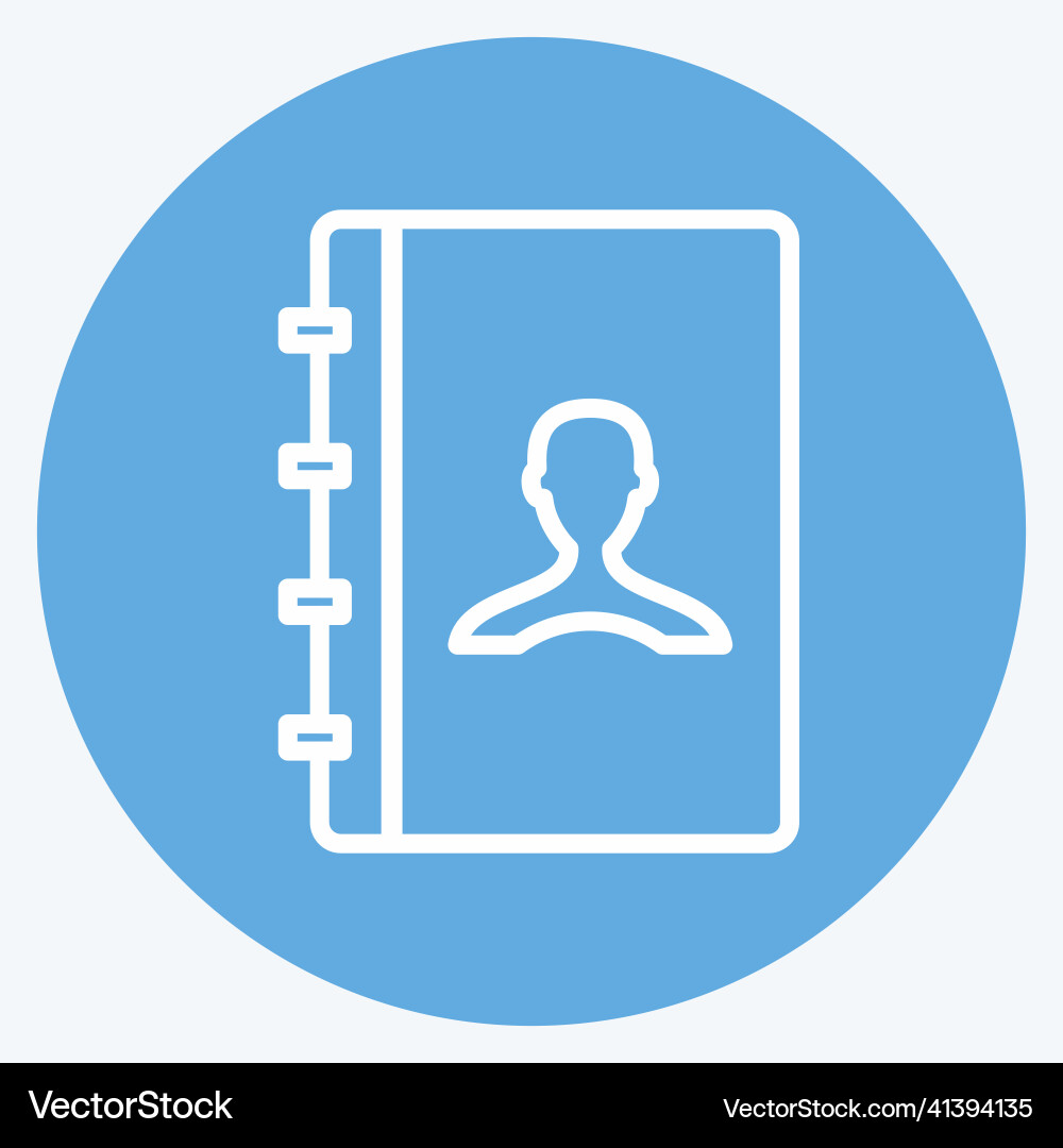 Authorship icon in trendy blue eyes style Vector Image