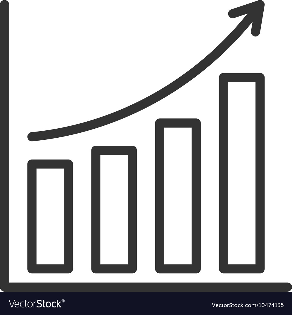 Bar chart outline icon Royalty Free Vector Image Bar chart outline icon Royalty Free Vector Image