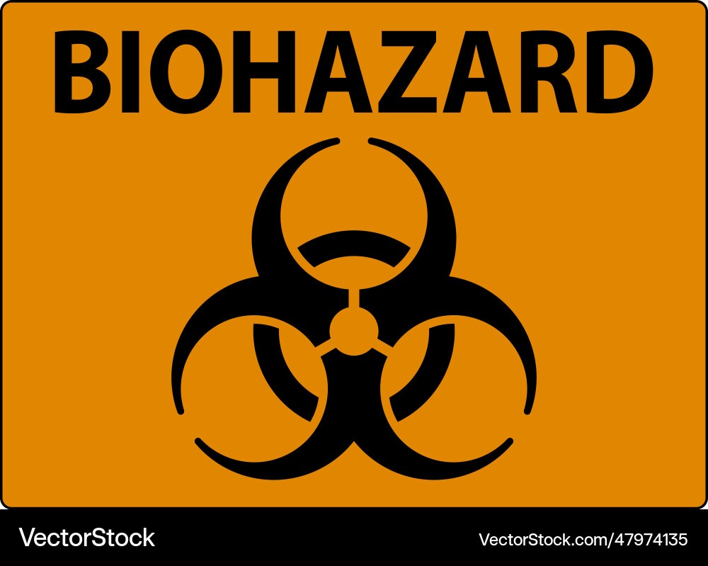Biohazard sign biohazard with symbol Royalty Free Vector