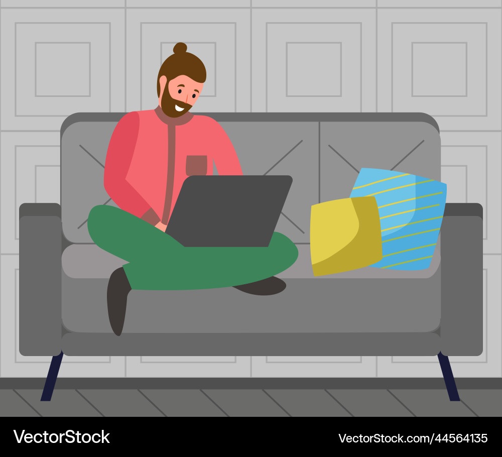 Business employees on their workspace co-worker Vector Image