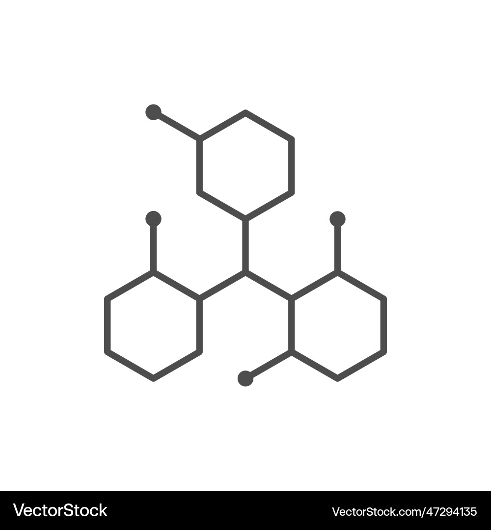 Chemical formula line outline icon Royalty Free Vector Image