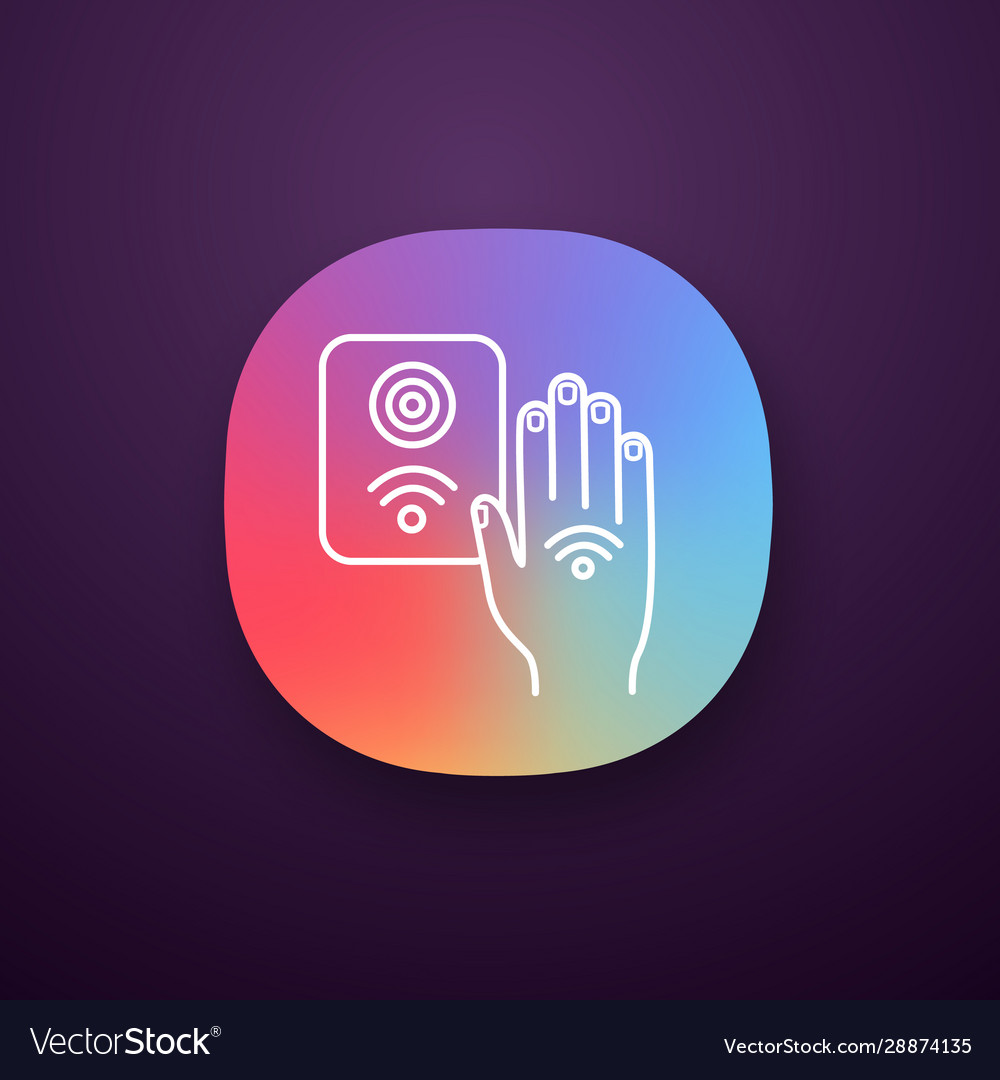 Nfc reader app icon Royalty Free Vector Image - VectorStock