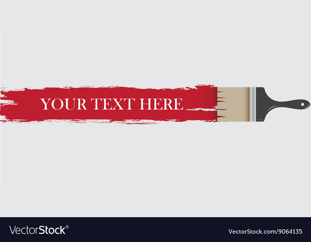 Red brush stroke Royalty Free Vector Image - VectorStock