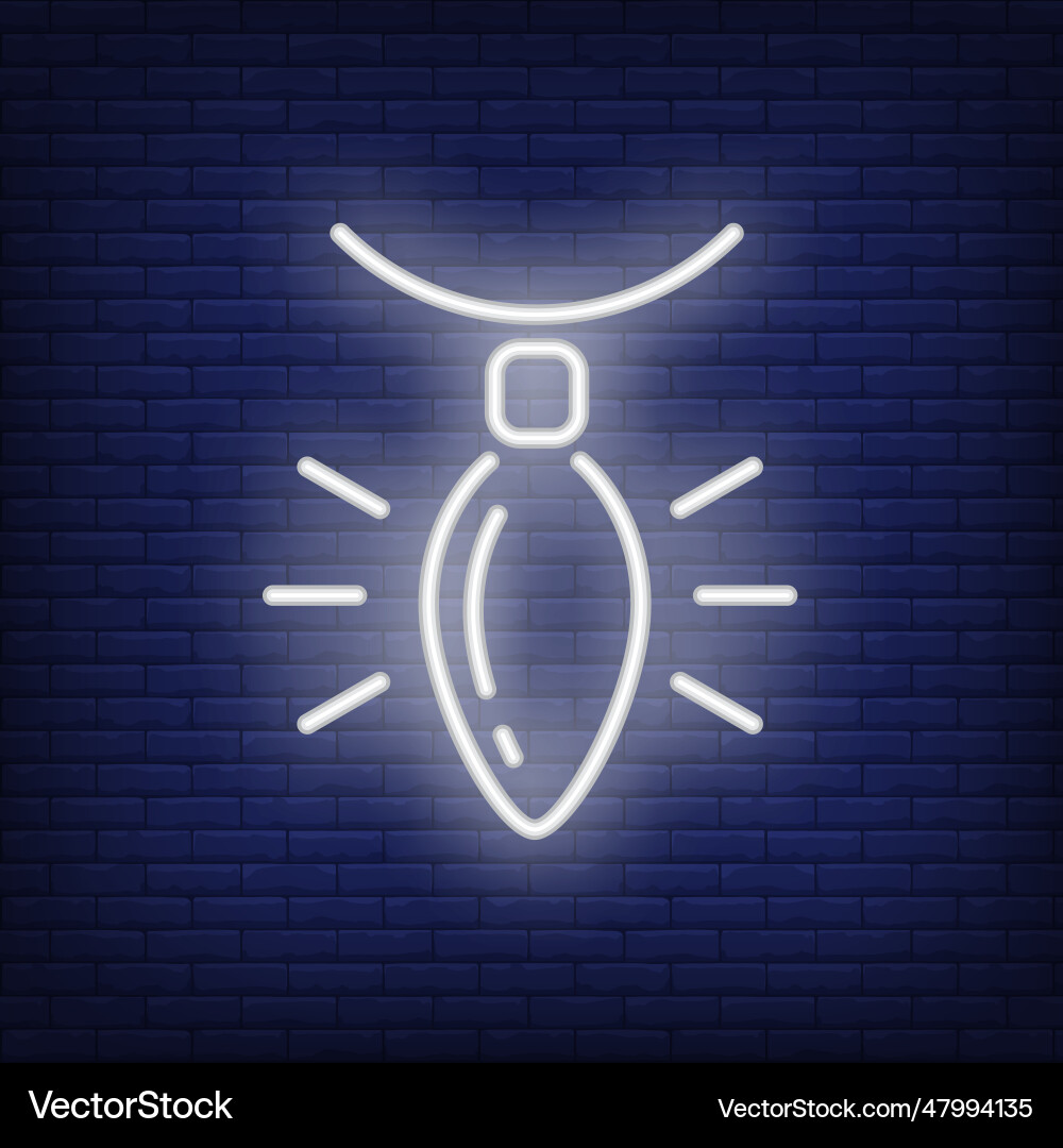 Retro lamp neon sign Royalty Free Vector Image