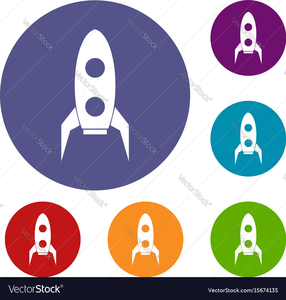 Rocket icons set Royalty Free Vector Image - VectorStock