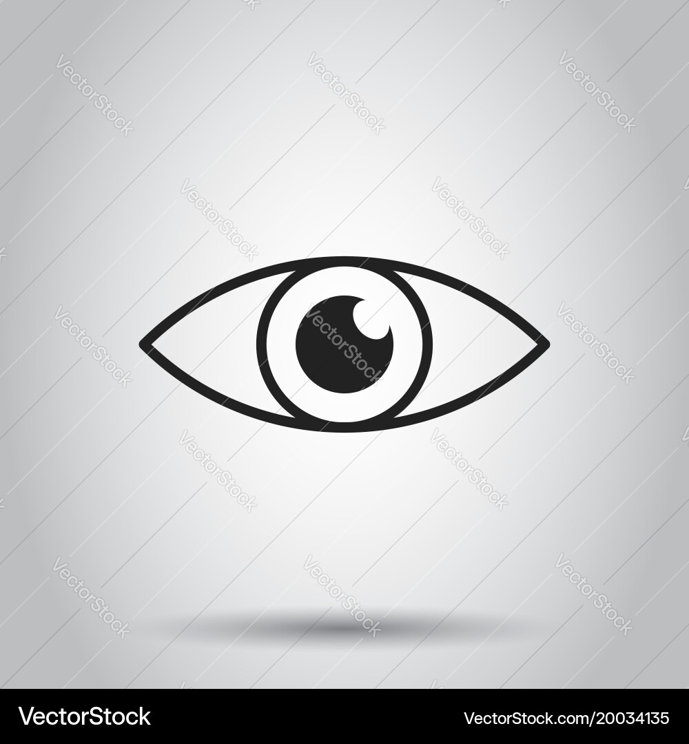 Simple eye icon on isolated background business Vector Image