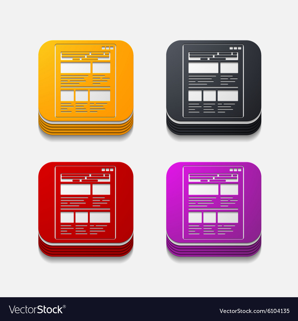 Square button interface Royalty Free Vector Image