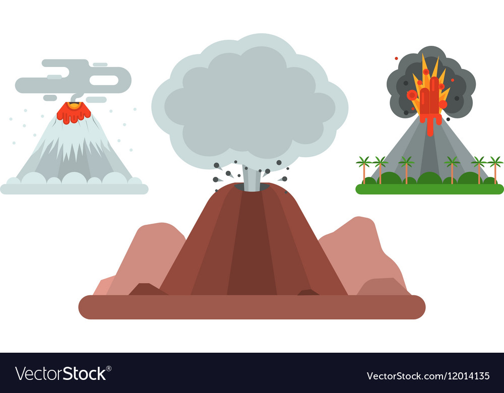 Volcano Royalty Free Vector Image - VectorStock
