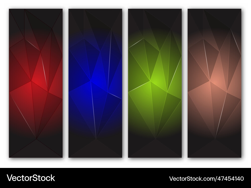A set of colored backgrounds for creative design Vector Image