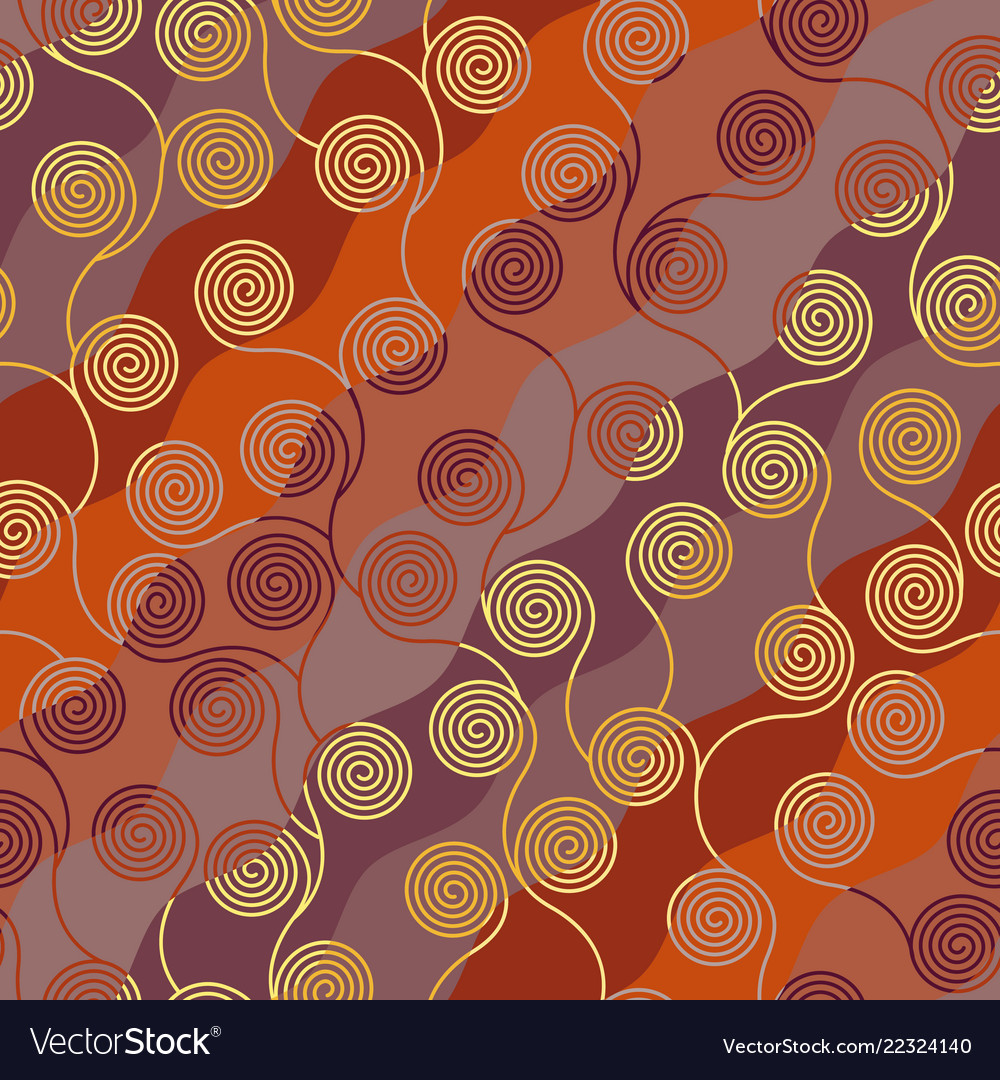 Curly waves pattern in art nouveau style Vector Image
