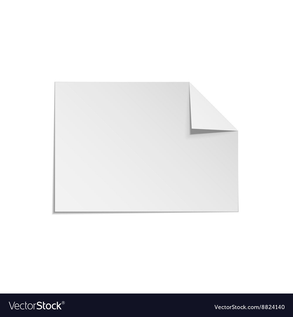 Empty document with folded corner Royalty Free Vector Image
