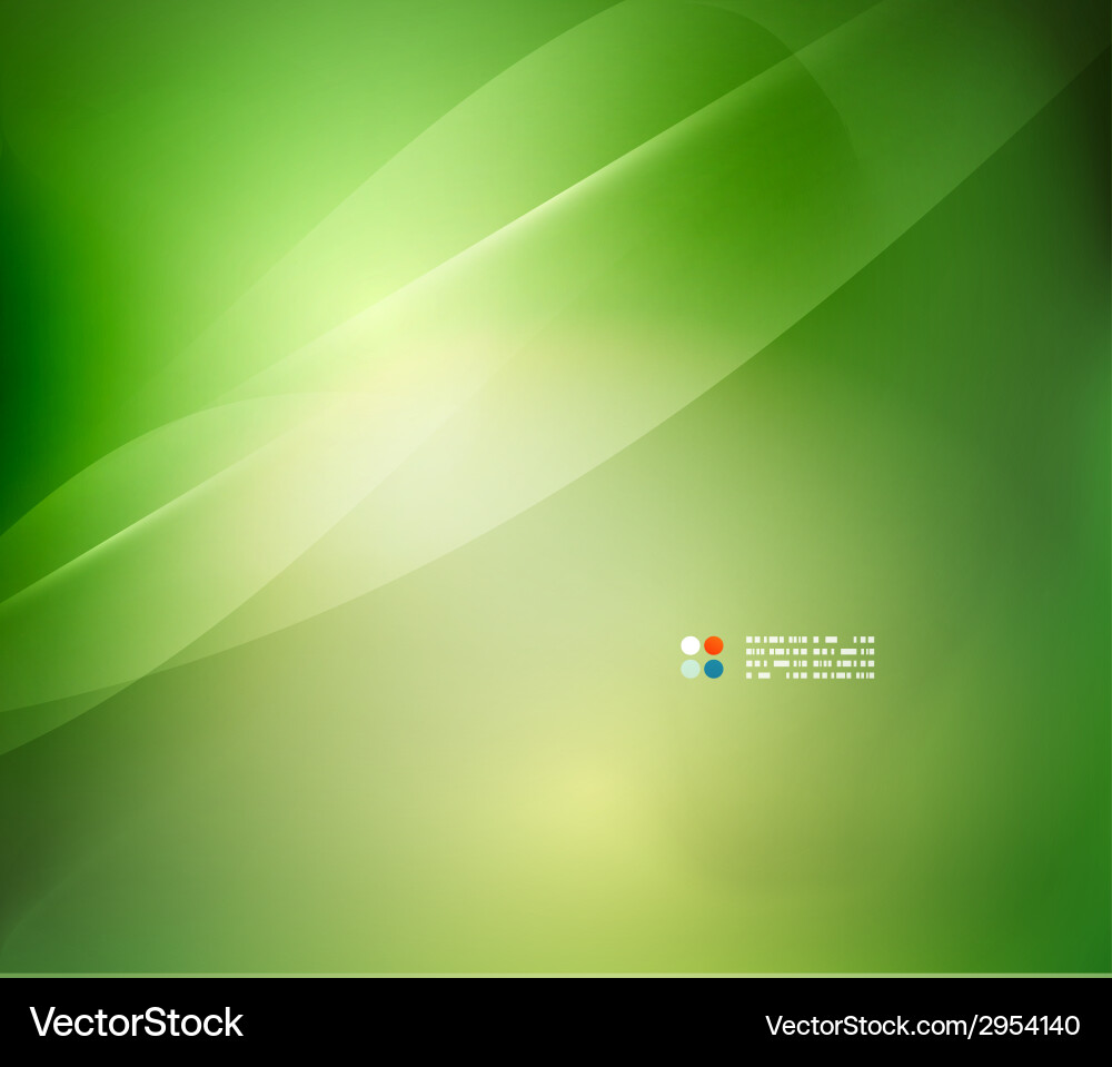 Fresh green blur wave and colors Royalty Free Vector Image