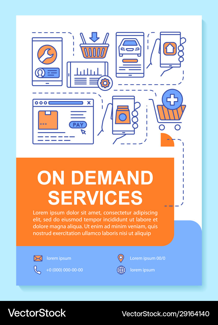 General services marketplace brochure template Vector Image