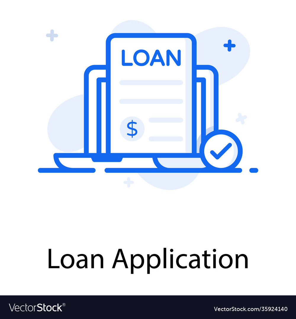 Loan application Royalty Free Vector Image - VectorStock