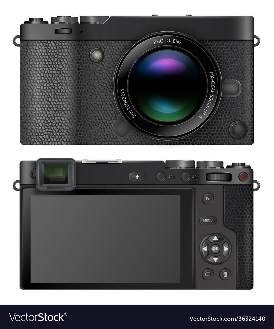 Mirrorless compact camera Royalty Free Vector Image