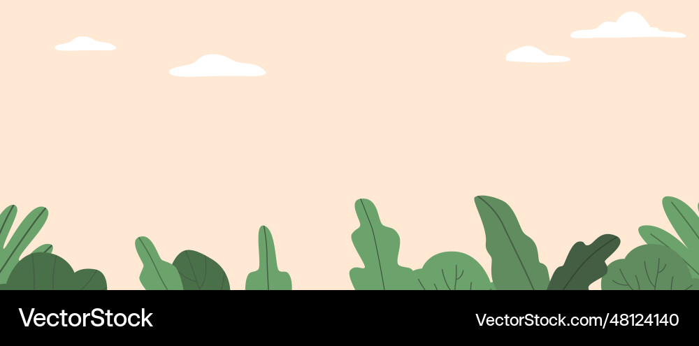 Nature landscape features a serene horizon filled Vector Image