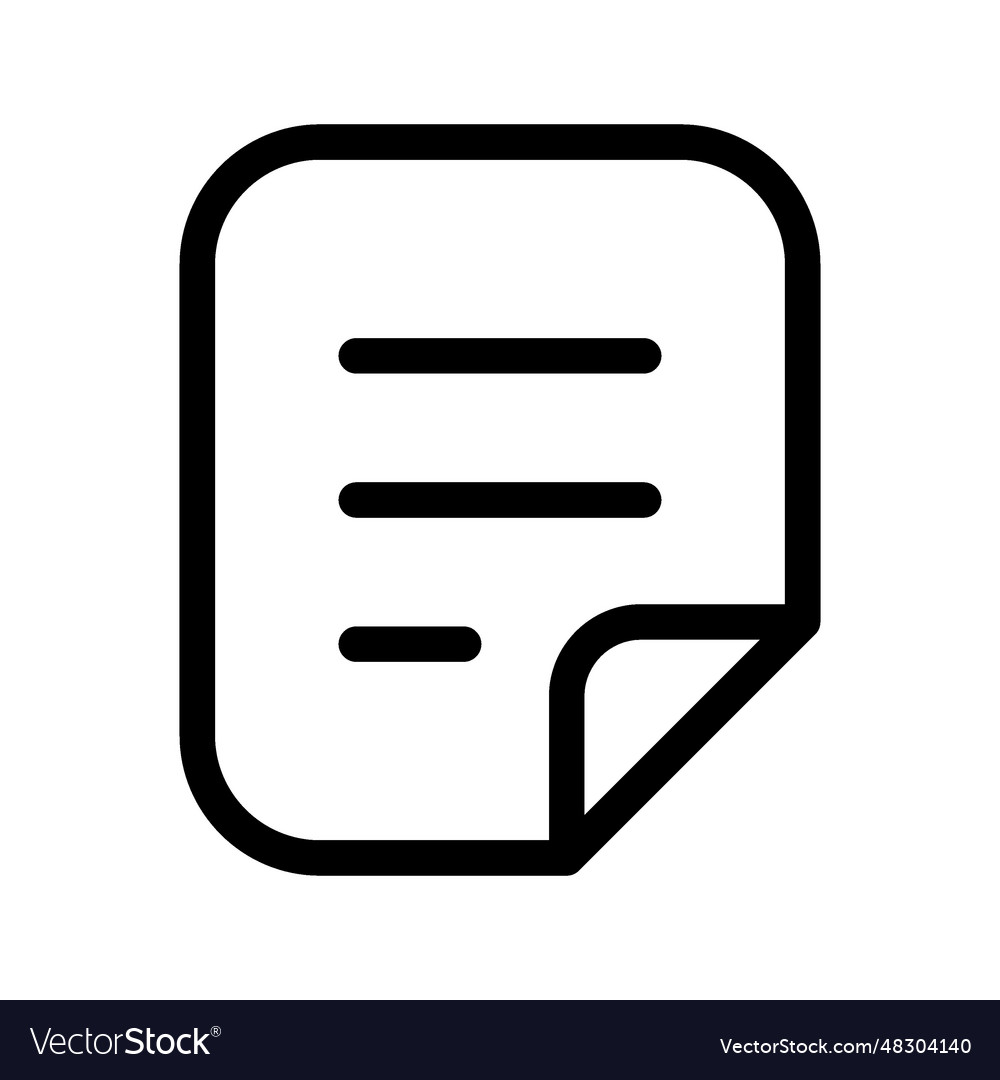 Note icon Royalty Free Vector Image - VectorStock