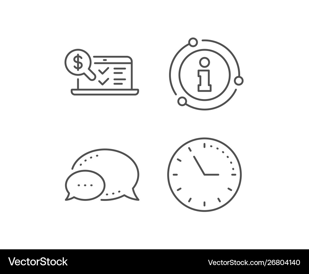 Online accounting line icon audit sign Royalty Free Vector